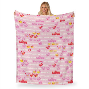 Northwest Sanrio Hello Kitty Xoxo Kitty Silk Touch Throw | Wayfair