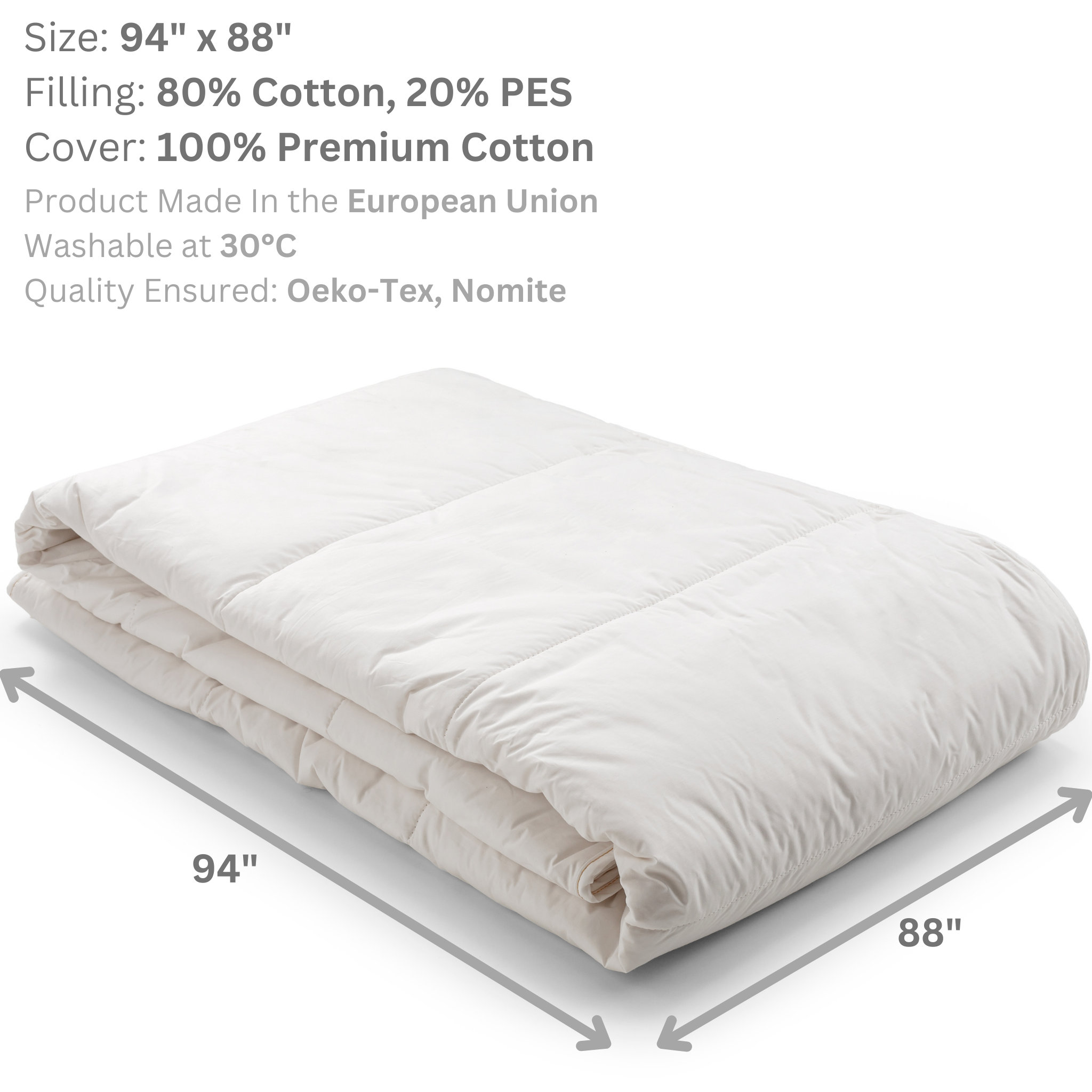 Woodek Design LUXE Collection Hypoallergenic Cotton Comforter - All ...