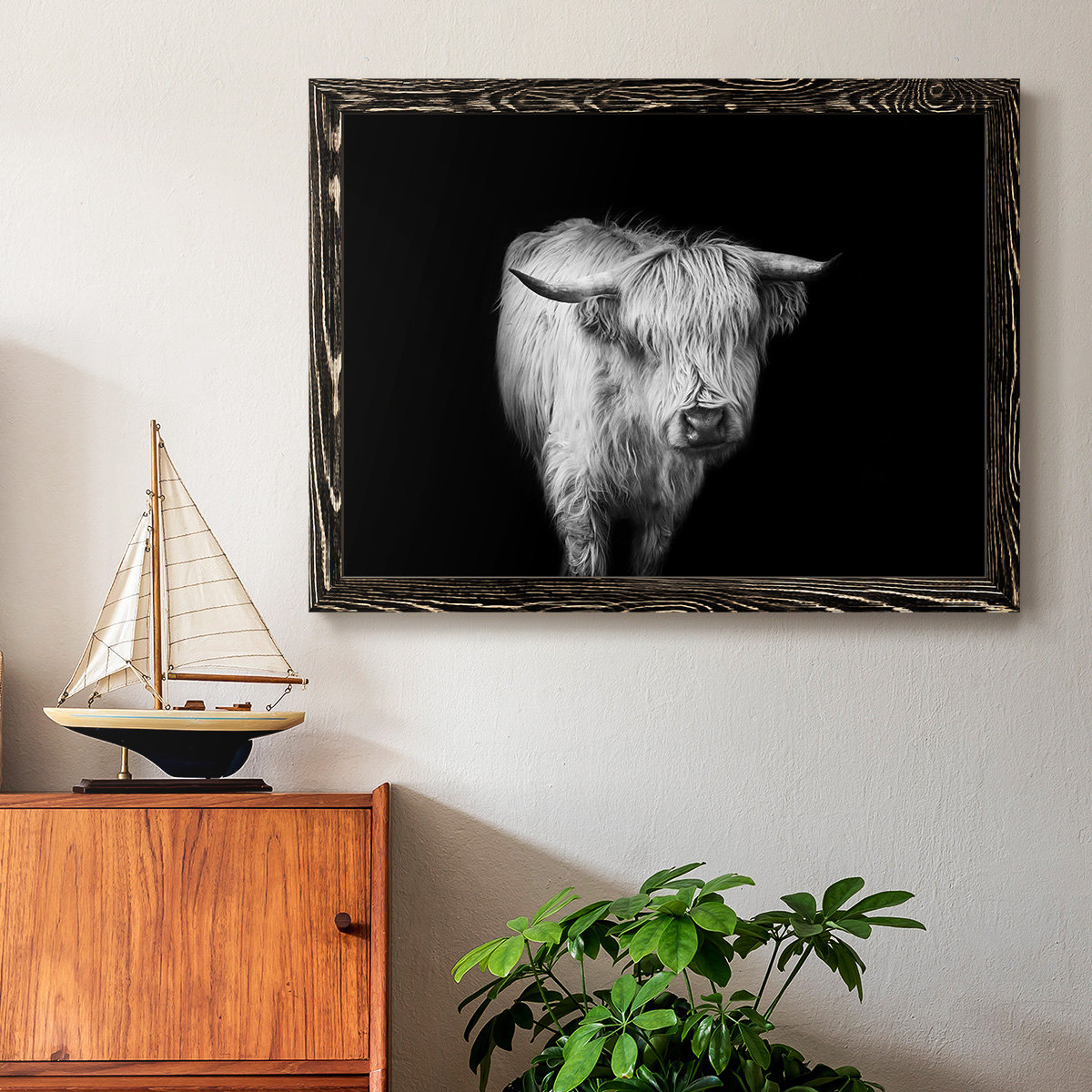 Union Rustic It's a Mooood II- Rustic Framed Gallery Wrapped Canvas ...