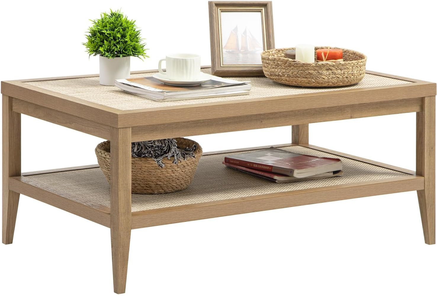Bay Isle Home™ Boho Rectangle Center Coffee Table | Wayfair