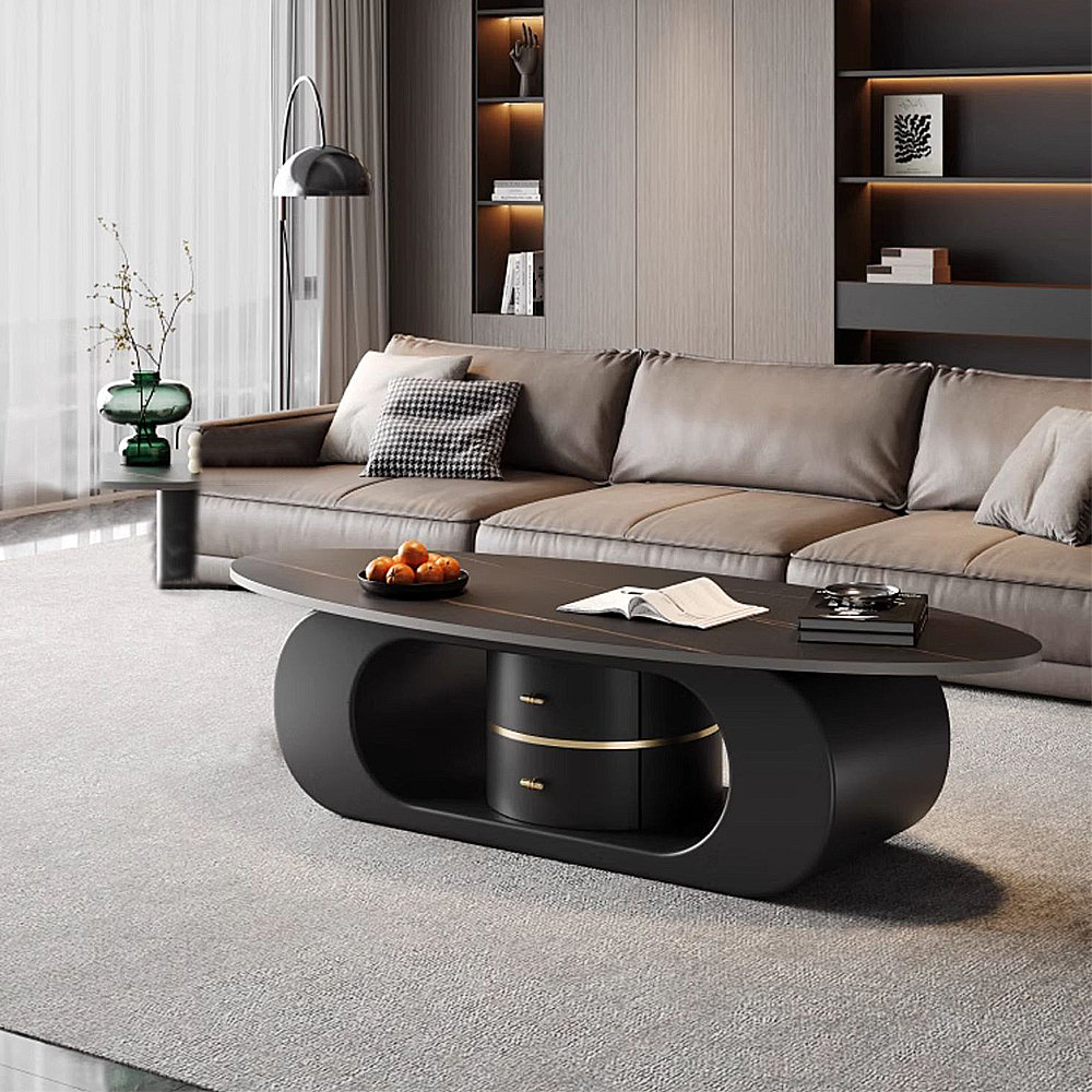 Bkoksety Light luxury simple rock plate coffee table | Wayfair