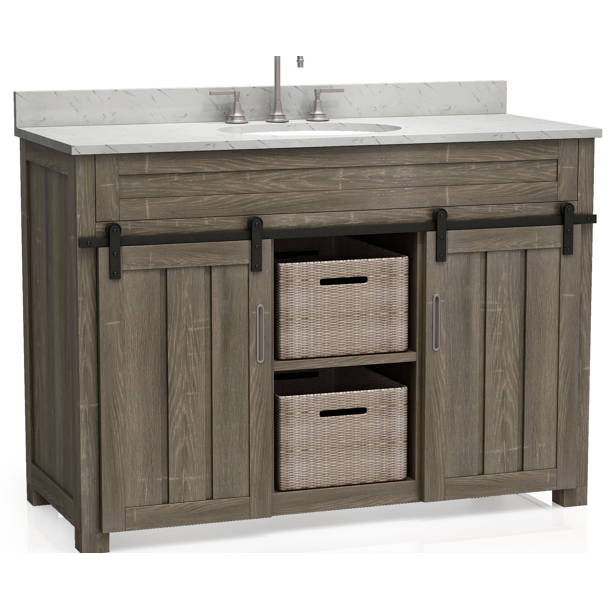 Tile & Top 37'' Granite Single Bathroom Vanity Top with Sink & Reviews ...
