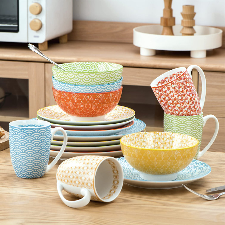 Levi Beer Cinambei Porcelain China Dinnerware - Set of 16 | Wayfair.ie