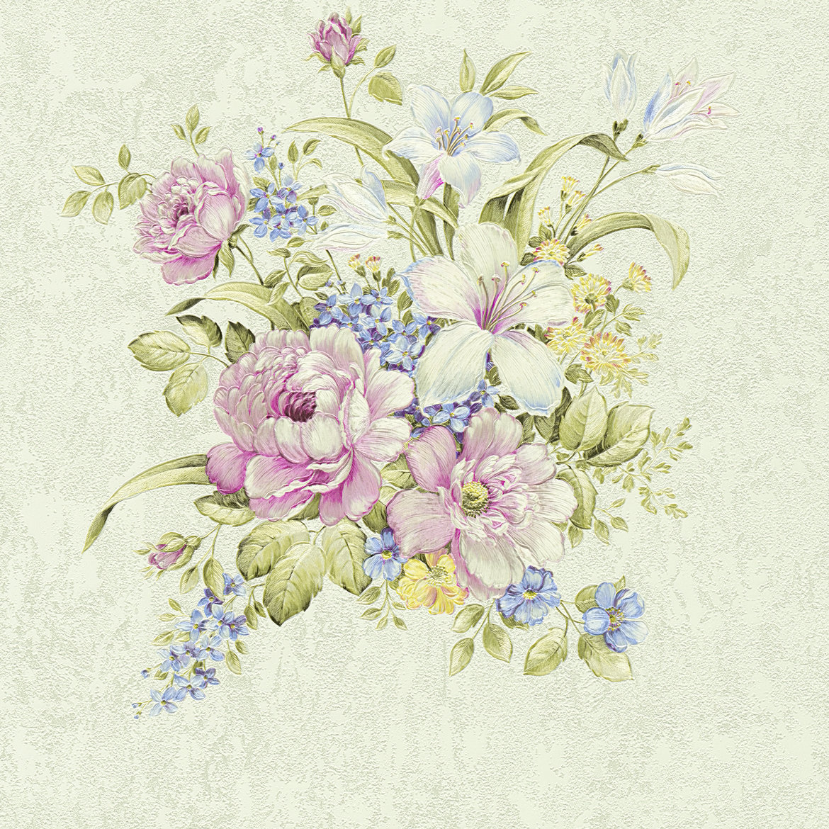 Marlow Home Co. non-woven wallpaper | floral wallpaper | beige / cream ...