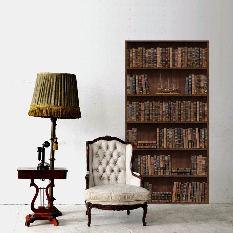 Walplus Vintage Bookshelf Wall Decal & Reviews | Wayfair