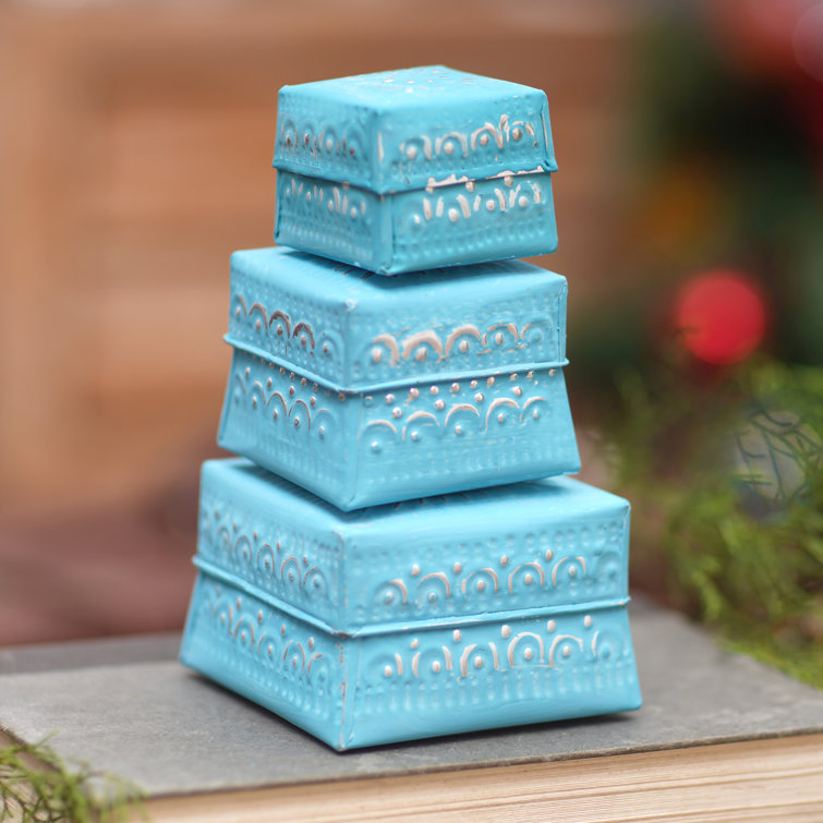 Bungalow Rose 3 Piece Handmade Aluminum Decorative Box Set | Wayfair