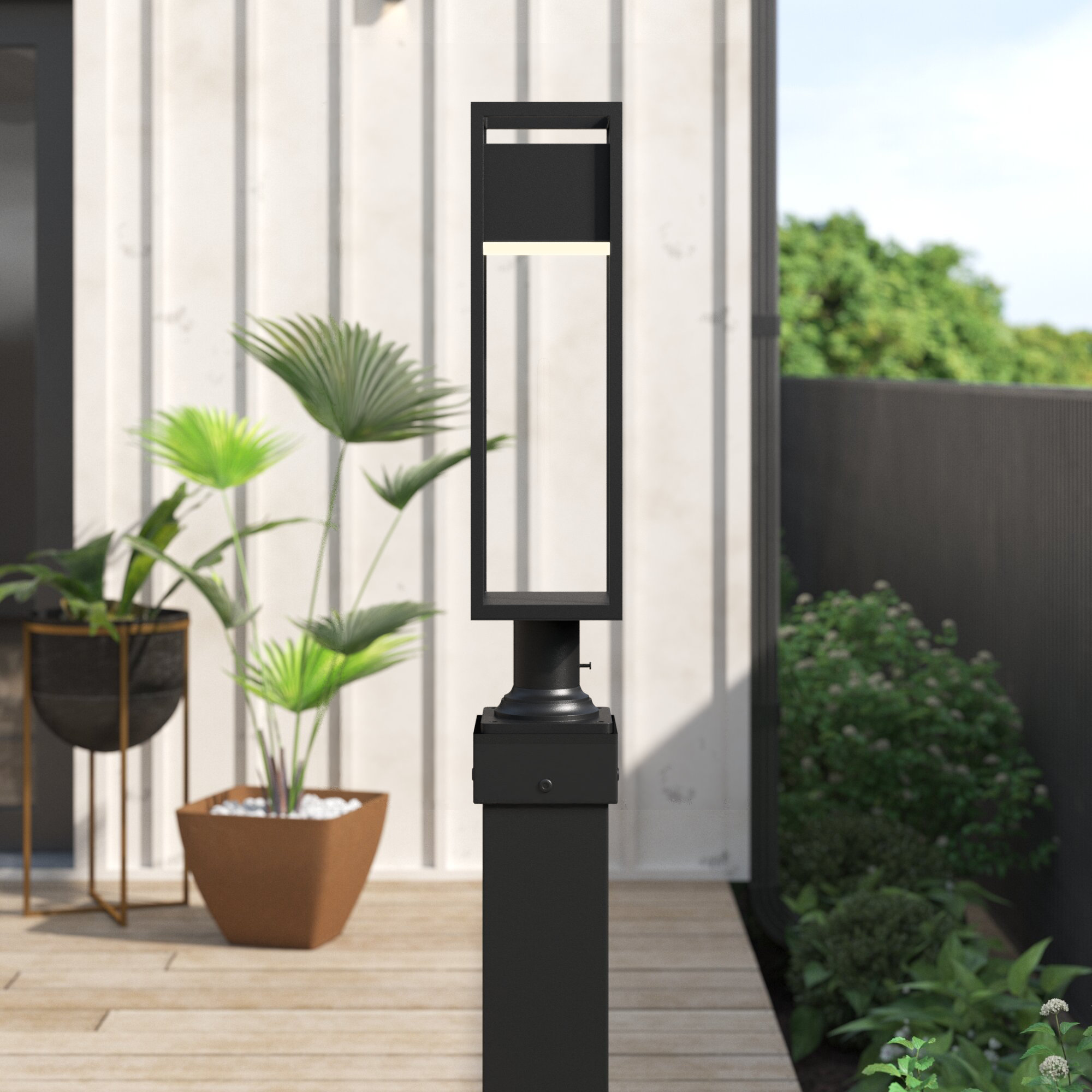 Mercury Row® Esquibel Black 1-Light LED Pier Mount Light & Reviews ...