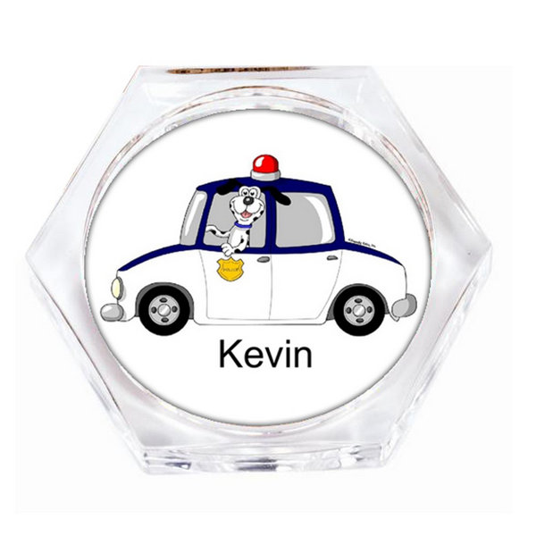 Printed Perfection Personalized Police Car Drink Coaster Gift Set (4 ...