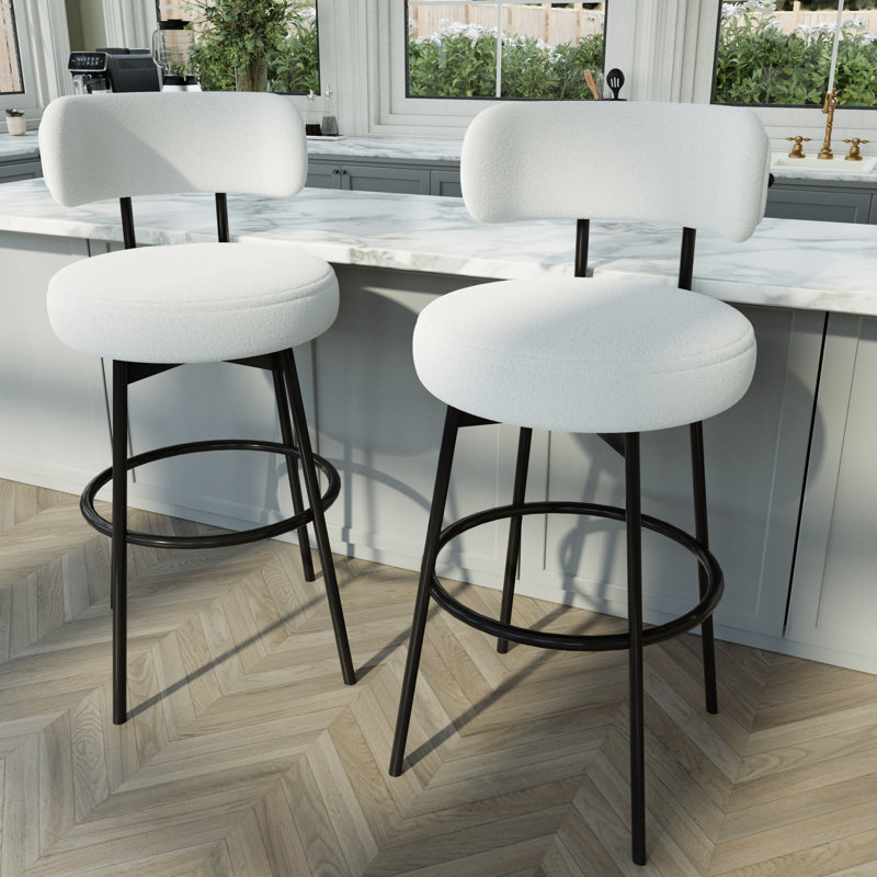 Hokku Designs Boucle Bar Stool & Reviews | Wayfair
