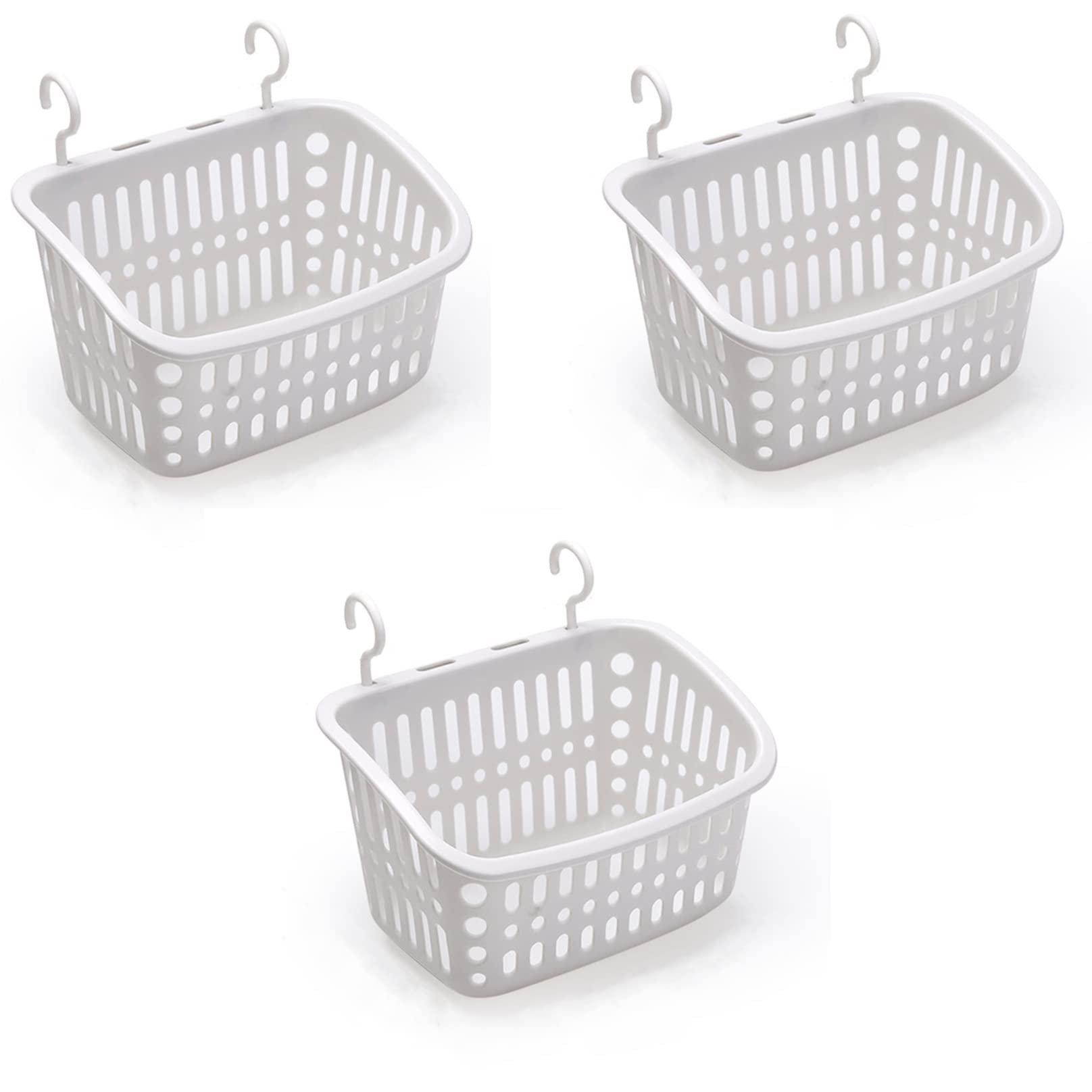 Rebrilliant 3 Pack Plastic Rectangular Small Hanging Basket Storage ...