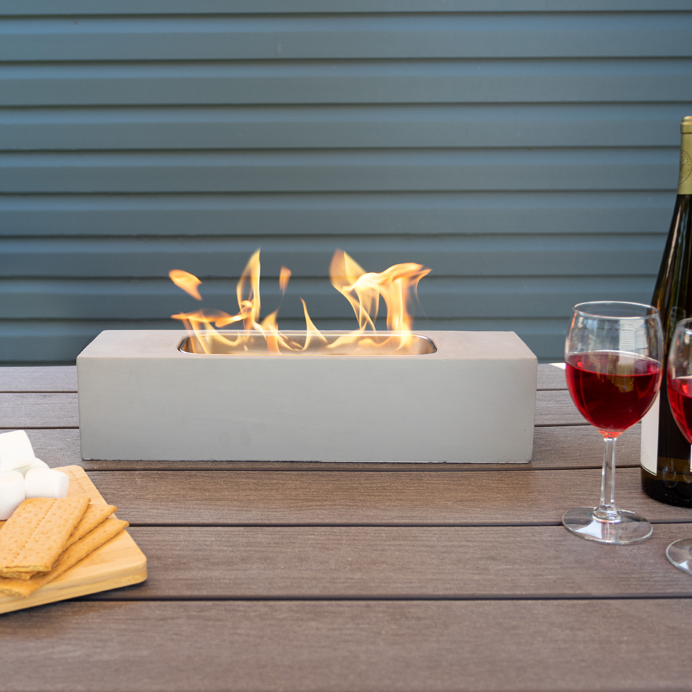 Orren Ellis Akyrie Tabletop Fire Pit - Bioethanol or Rubbing Alcohol ...