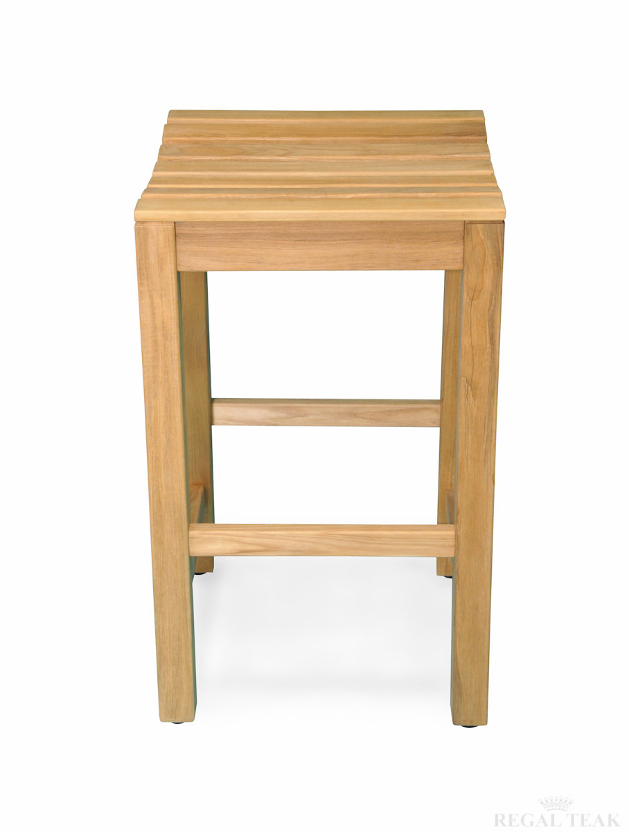 Regal Teak Teak Outdoor Stool - Wayfair Canada