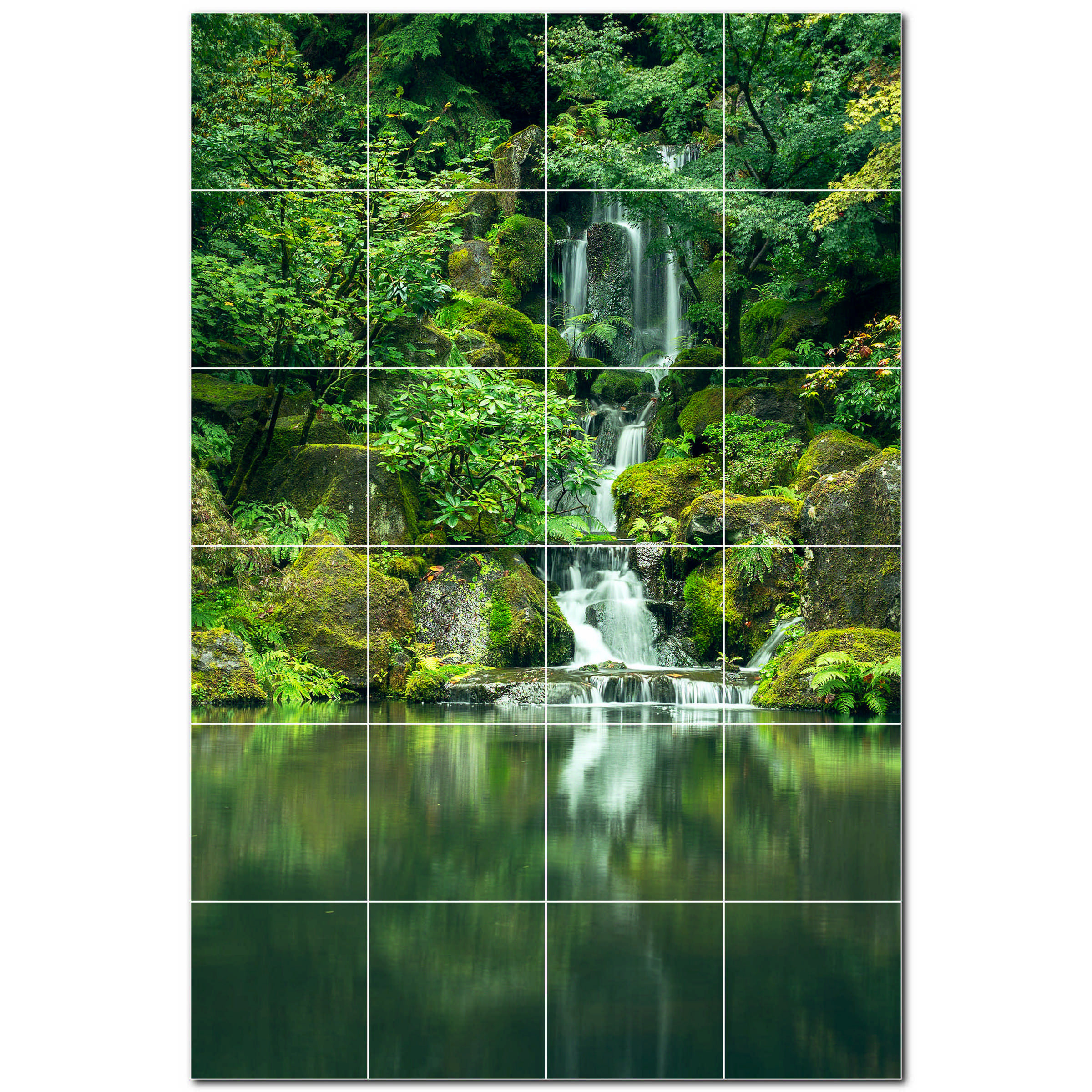 Picture-Tiles.com 17" x 25.5" Ceramic Waterfalls Photo Decorative Mural ...