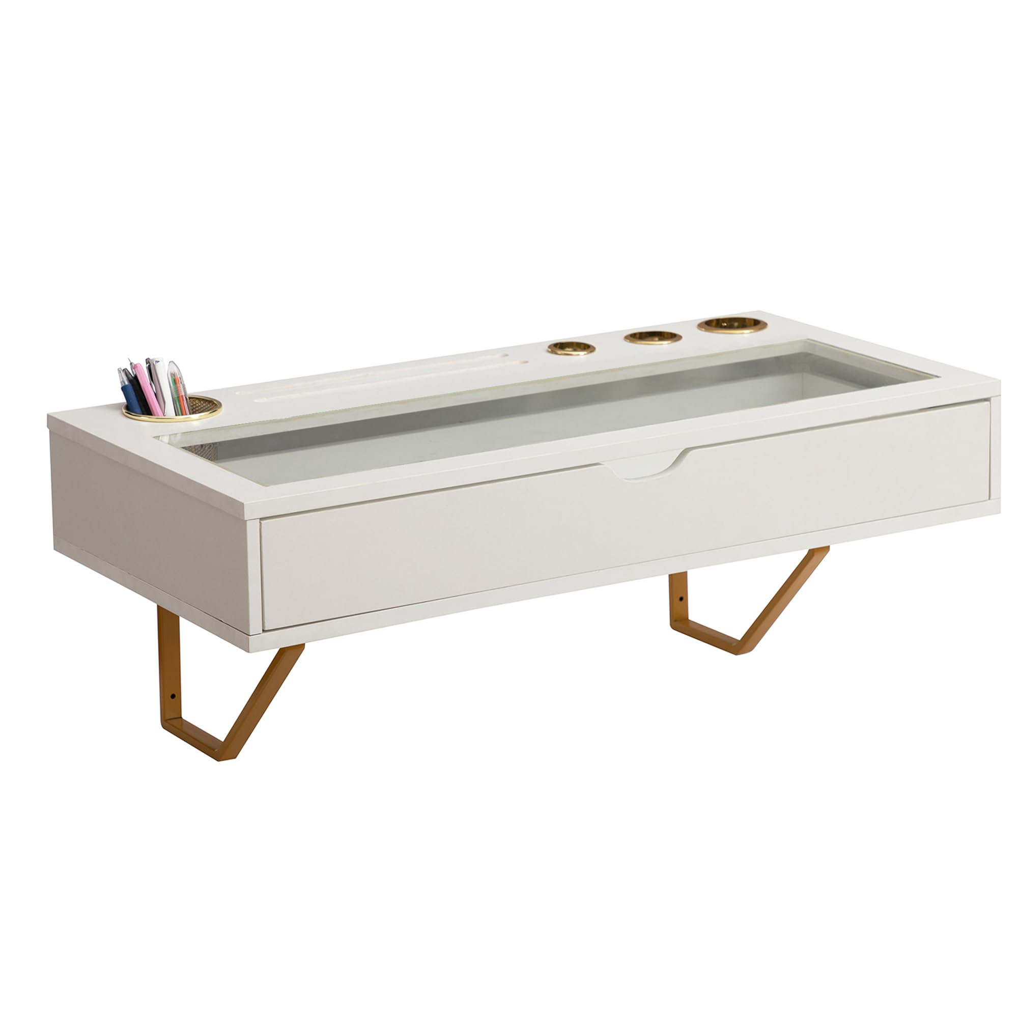 Everly Quinn Floating Shelf With Drawer,Floating Drawer For Bathroom ...