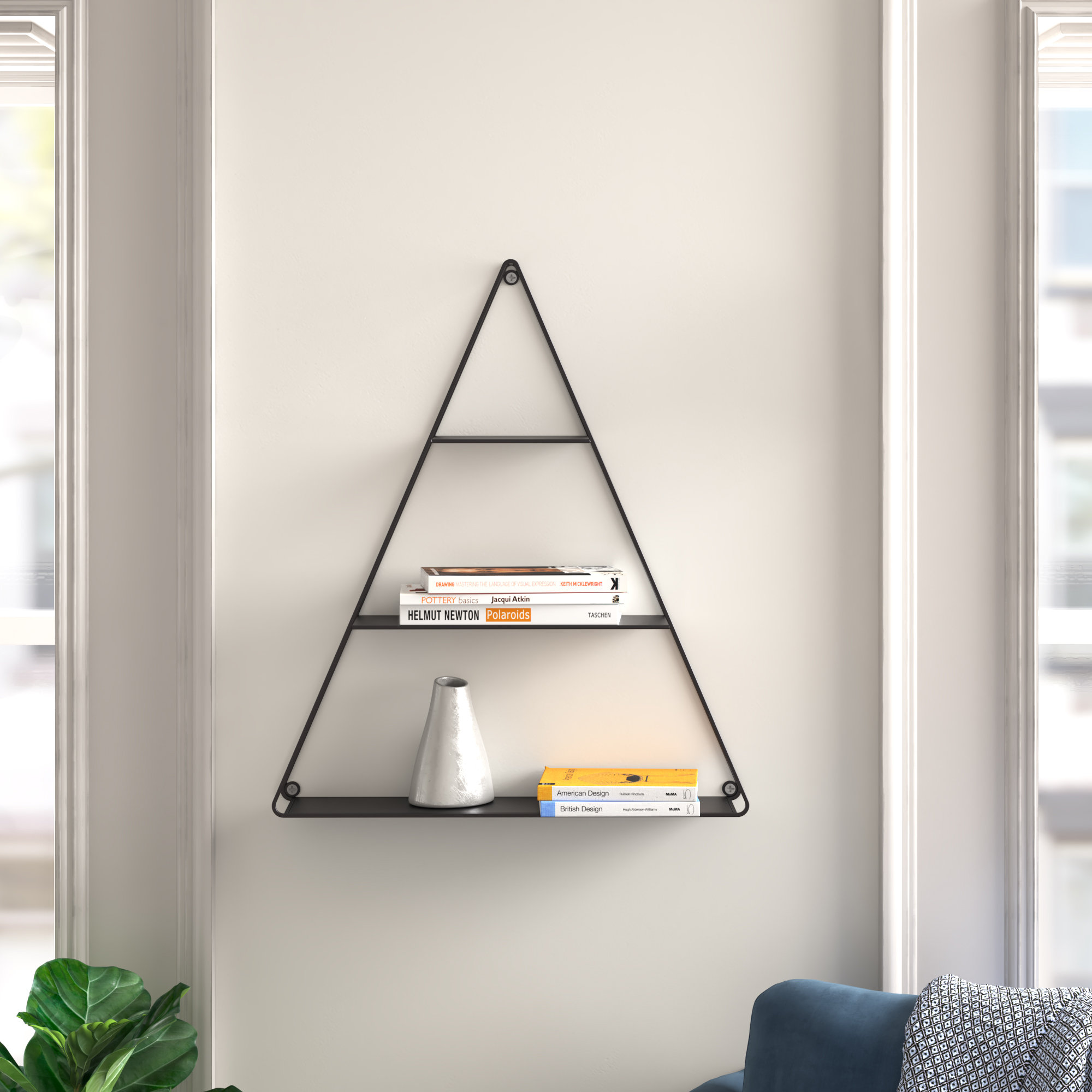 Wade Logan® 3 Piece Triangle Metal Accent Shelf | Wayfair