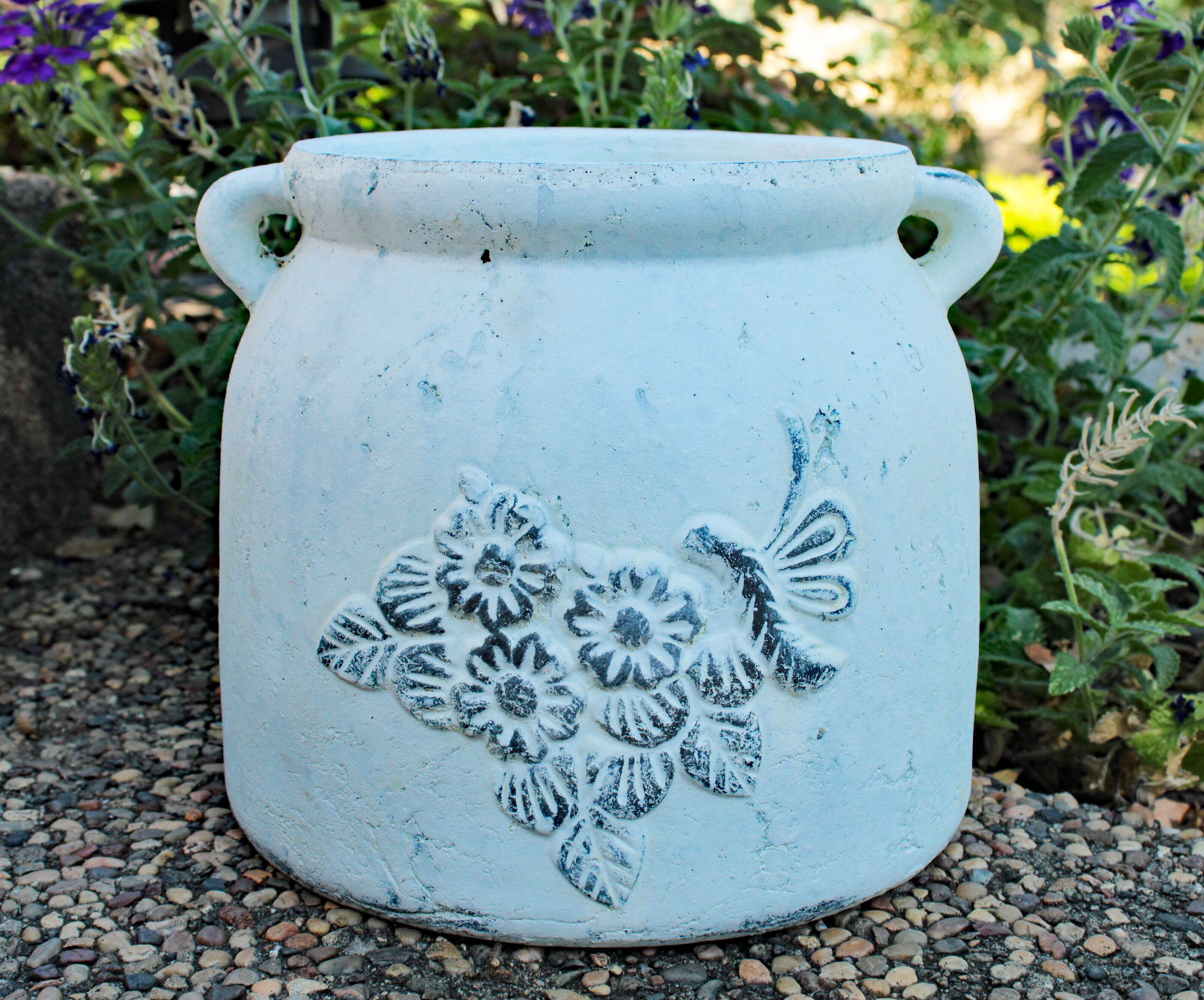 August Grove Pumphrey Hand Pressed Ancient Stressed Terracotta Pot ...