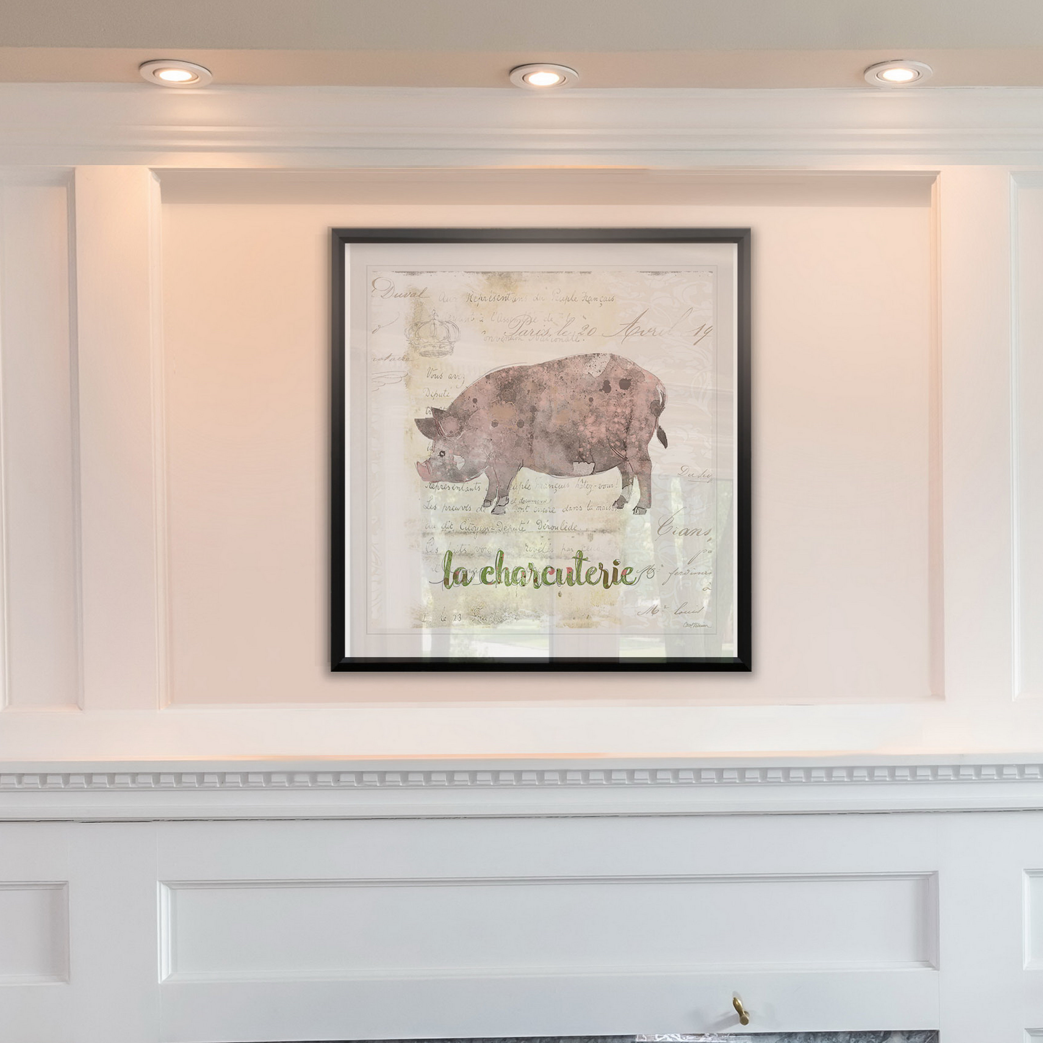 Gracie Oaks Golden Cuisine Pig - Picture Frame Print on Paper - Wayfair ...