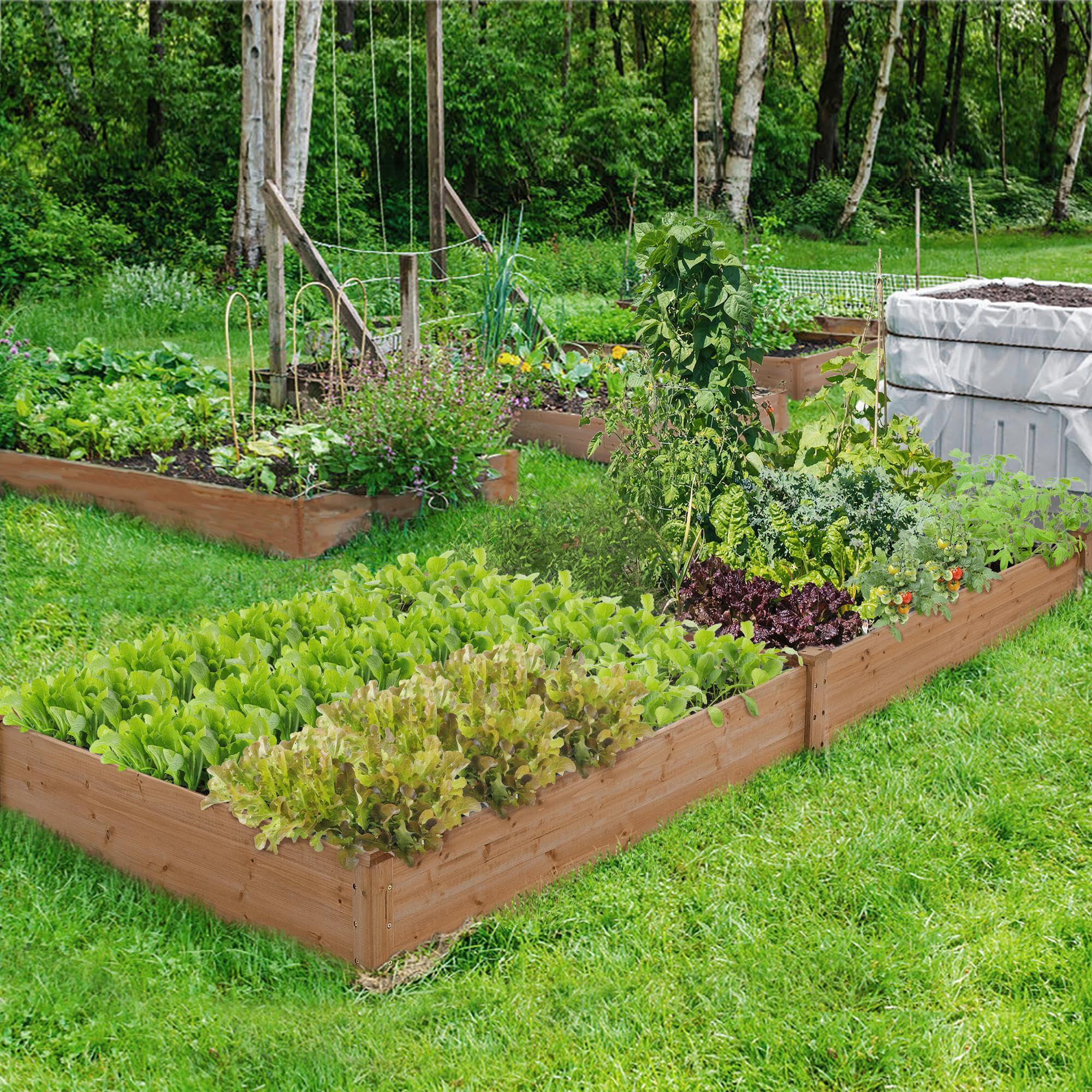 Arlmont & Co. Wampler Wood Outdoor Raised Garden Bed | Wayfair