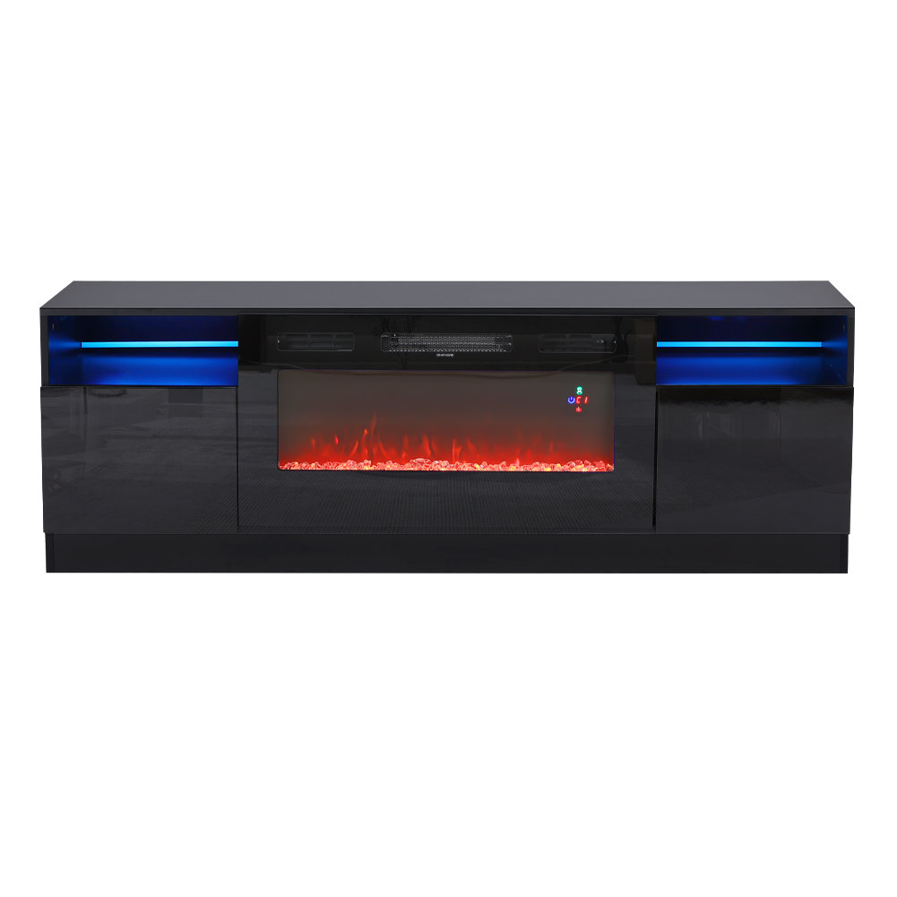 Metro Lane Berrick Metro Lane 178cm W Electric Fireplace | Wayfair.co.uk