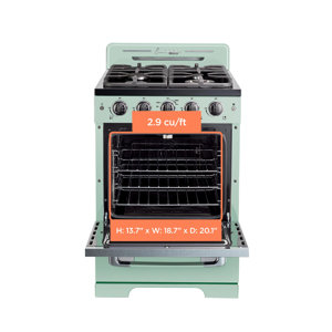 Unique Classic Retro 24" 4 burner 2.9 cu. ft. Freestanding Gas Range ...