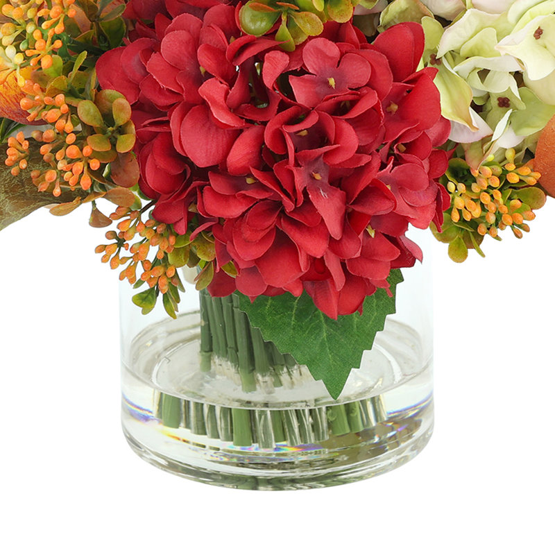 Creative Displays, Inc. Assorted Hydrangeas and Fall Florals in Glass ...