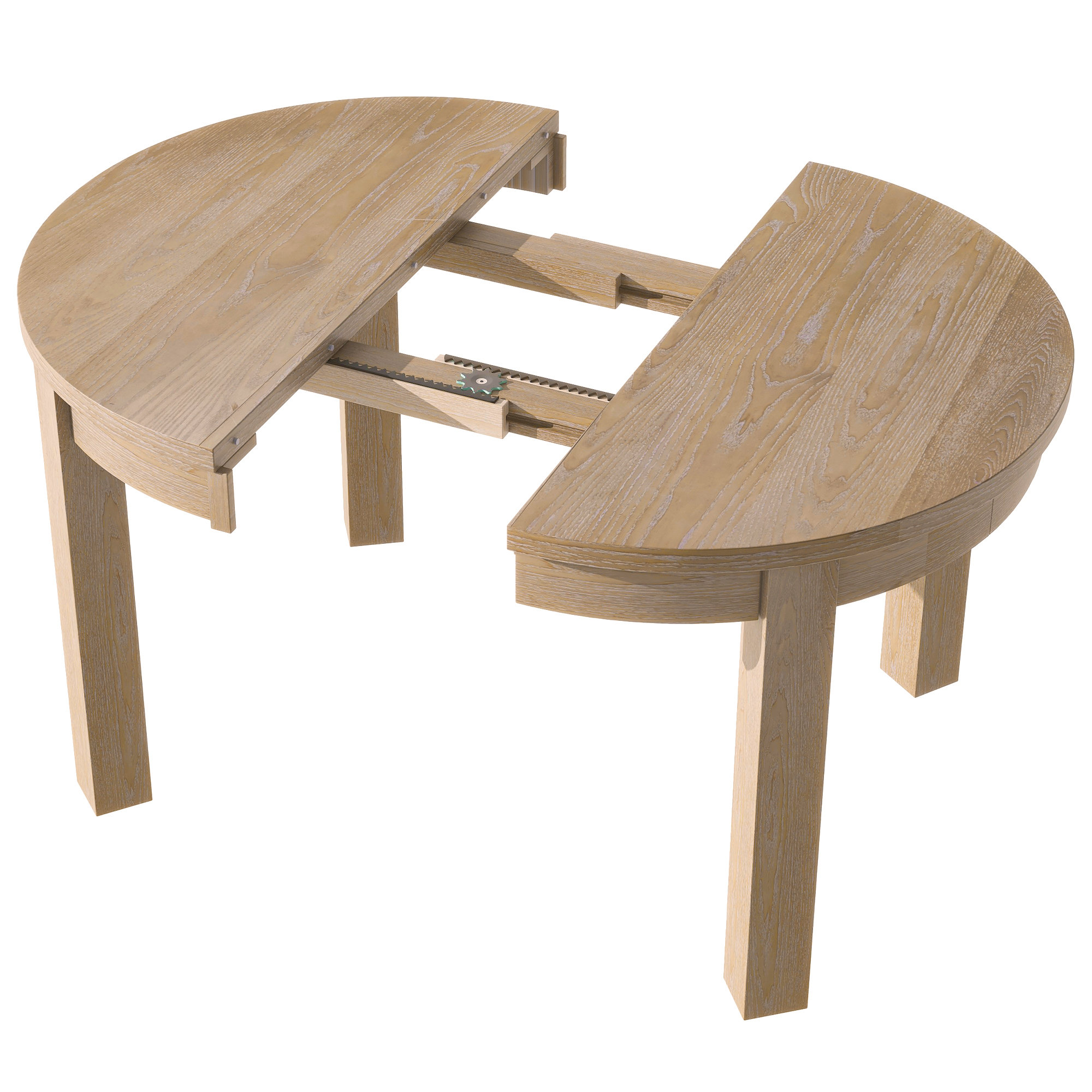Latitude Run® Farmhouse 5-Piece Extendable Round Dining Table Set with ...