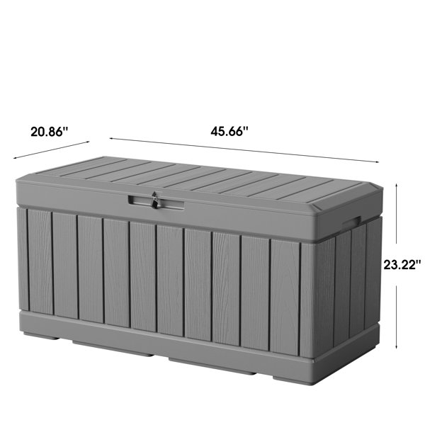 Furmax 90 Gallon Water Resistant Lockable Deck Box & Reviews | Wayfair