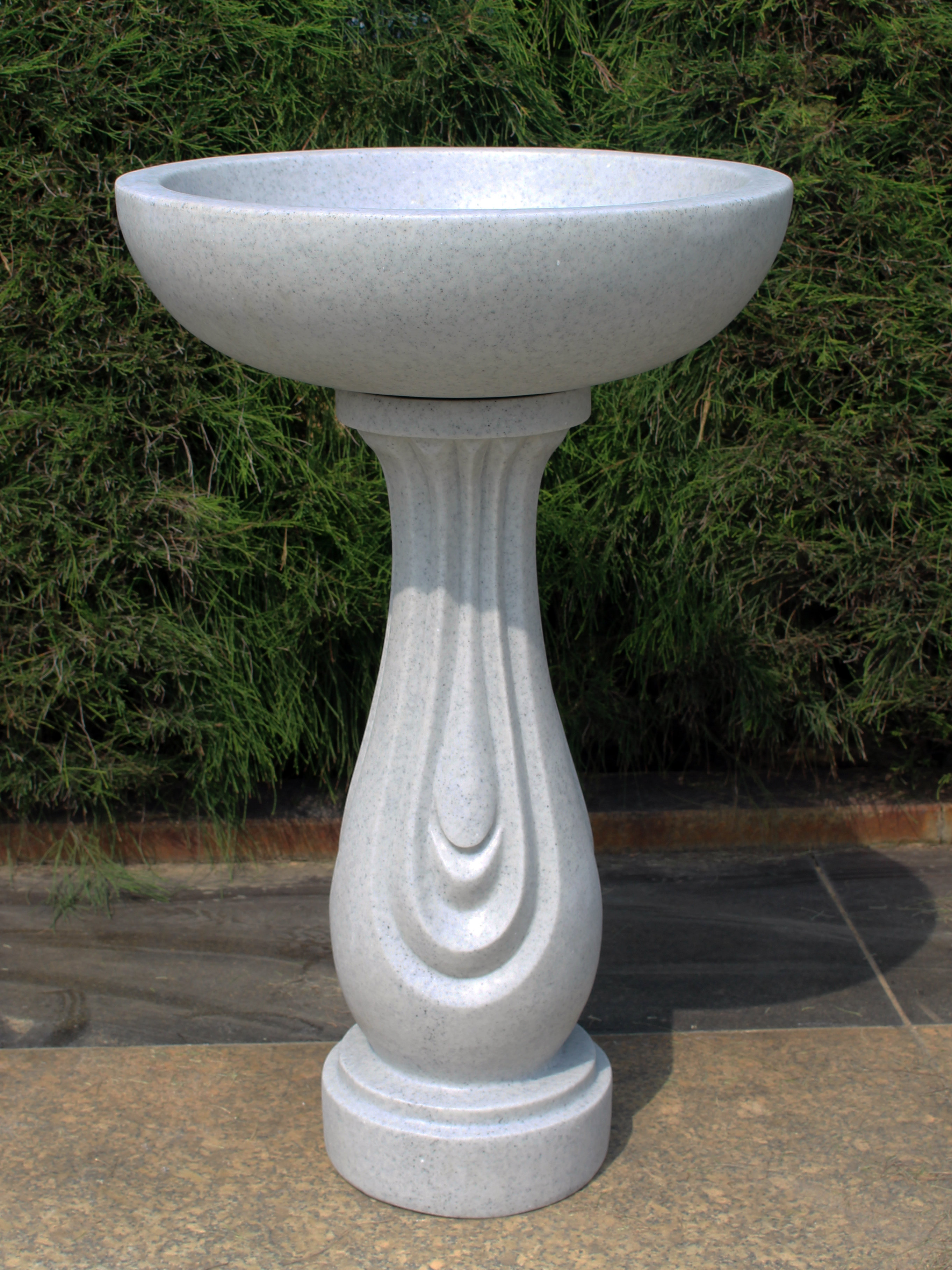 ENIGMA Ripple Bird Bath Granite | Wayfair.co.uk