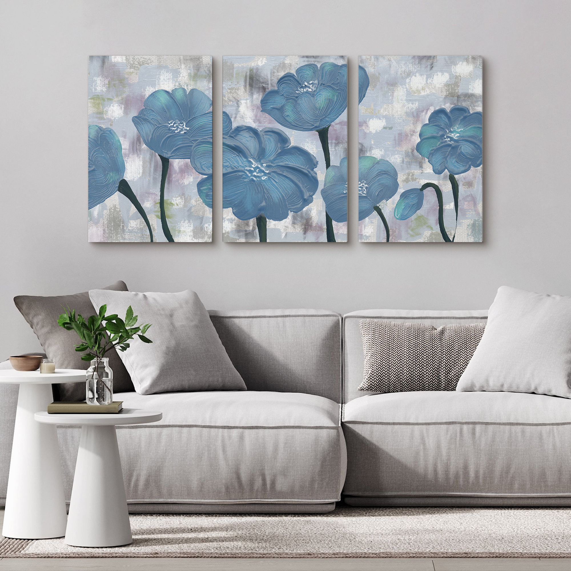 IDEA4WALL Abstract Floral Variety Flowers Blossom Against Abstract ...