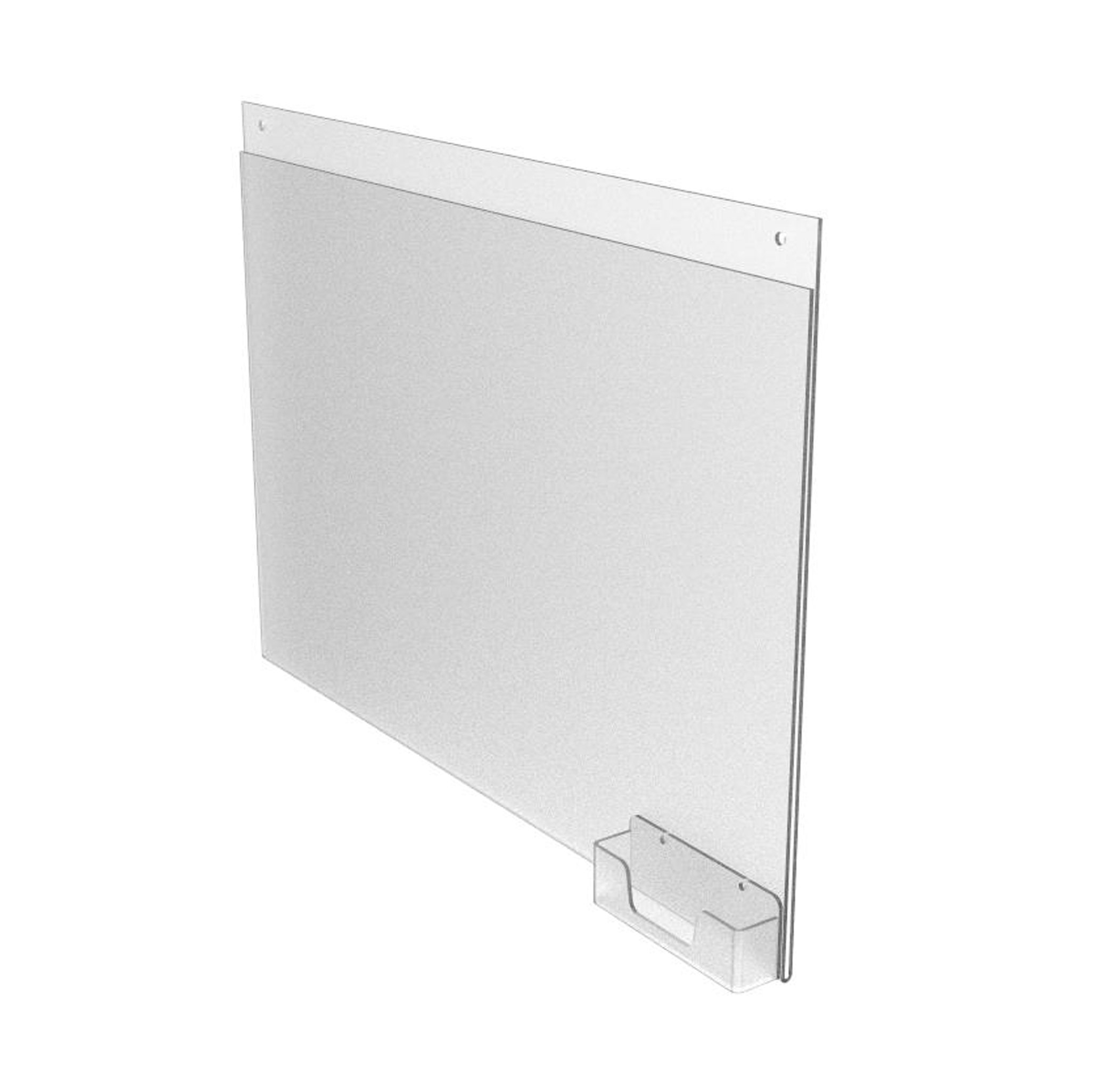 FixtureDisplays 1 PACK 17X11" Wall Mount Sign Holder With Business Card ...