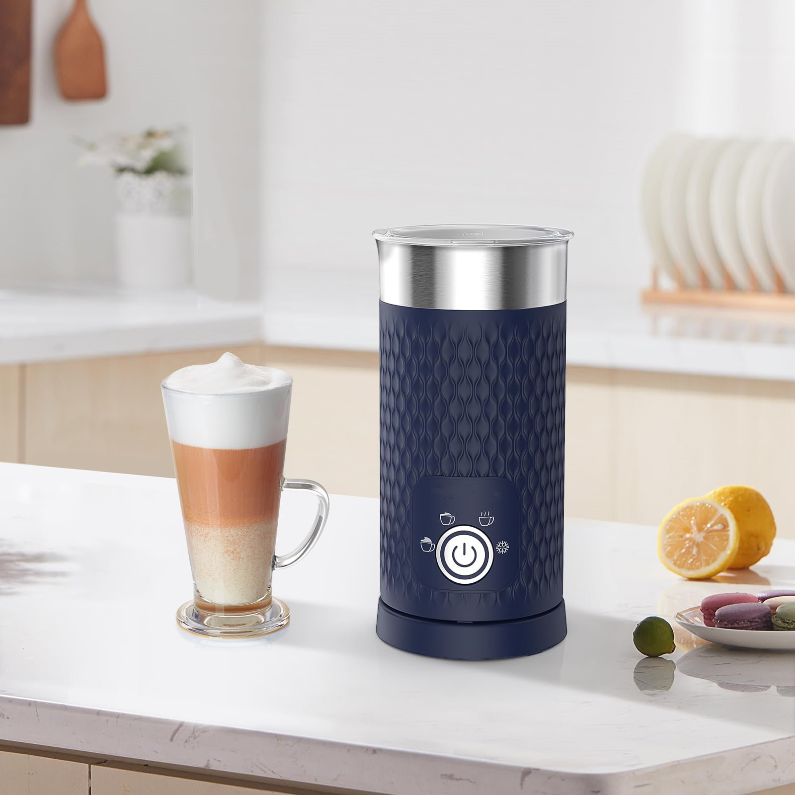 MODERN WALLS LLC Mousseur à lait, cuiseur à vapeur électrique 4-en-1 ...