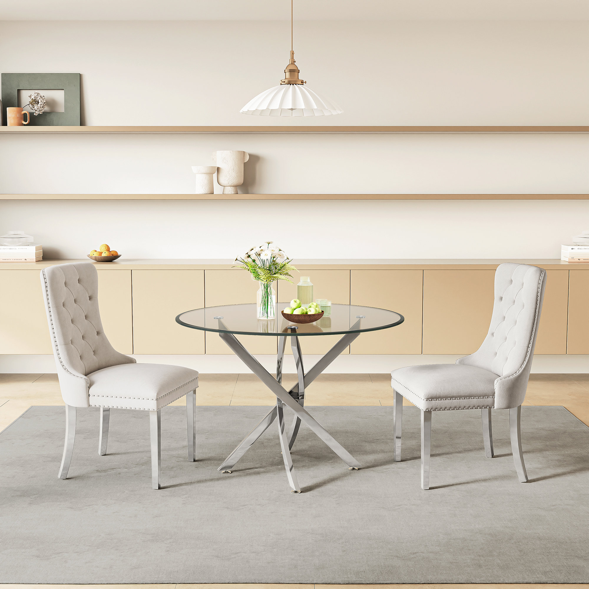 House of Hampton® 3 - Piece Three Leg Dining Set | Wayfair