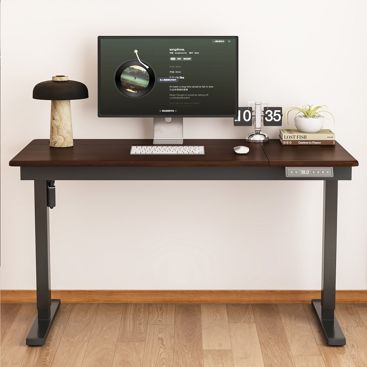 Hokku Designs Electric Adjustable Desk with Tilting and Flipping ...