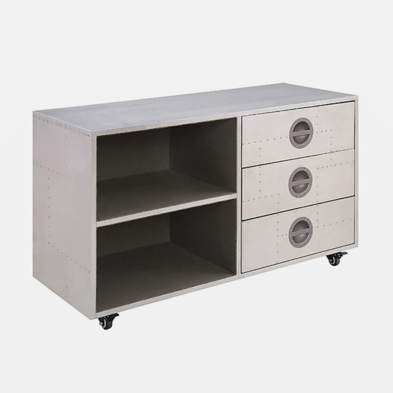 17 Stories Aluminum Cabinet With 3-Drawer | Wayfair
