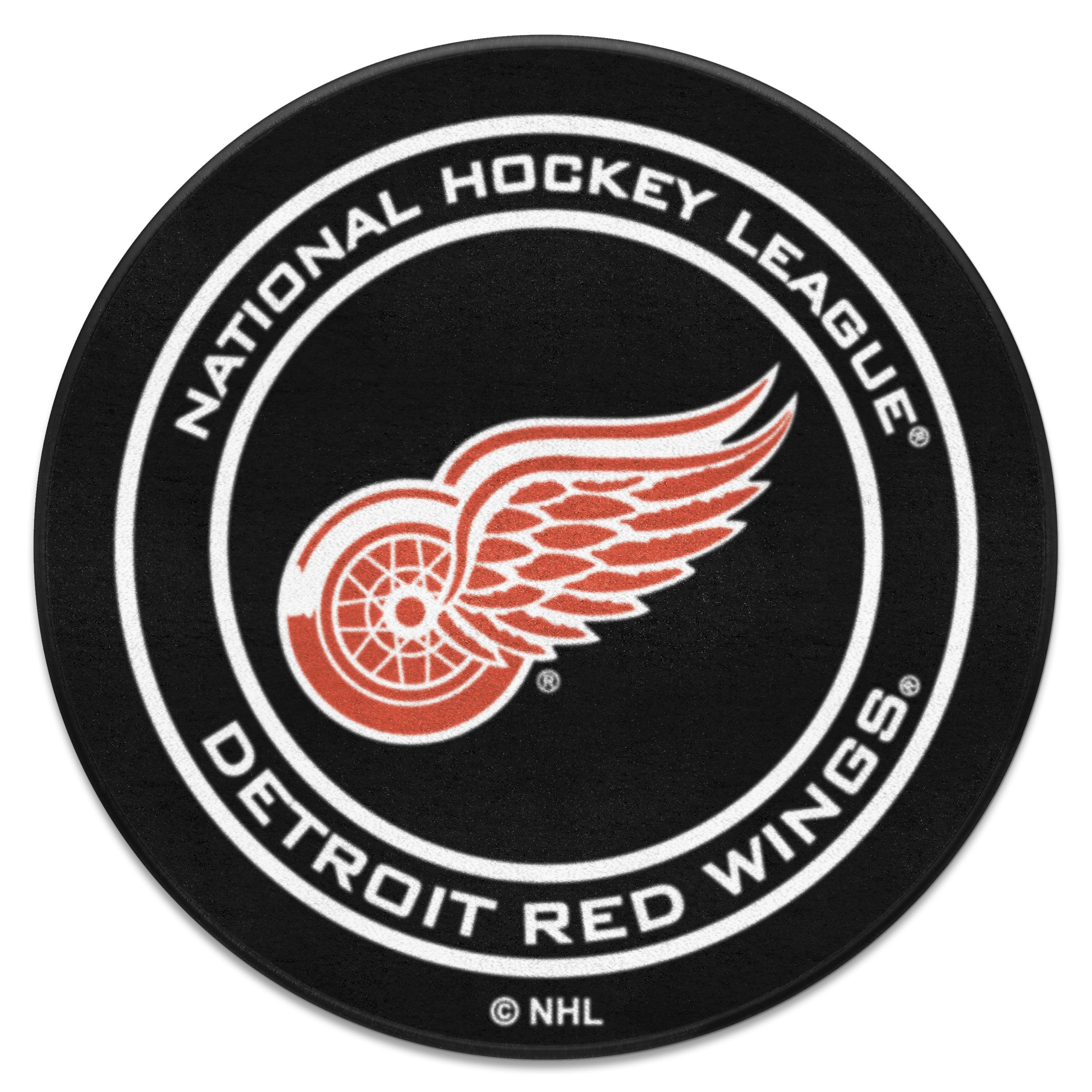 FANMATS Detroit Red Wings_Detroit Red Wings Hockey Puck Rug - 27In ...