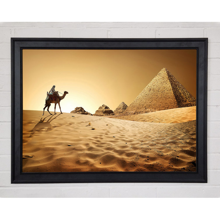 Gracie Oaks Caramel Camel Pyramids - Single Picture Frame Art Prints ...