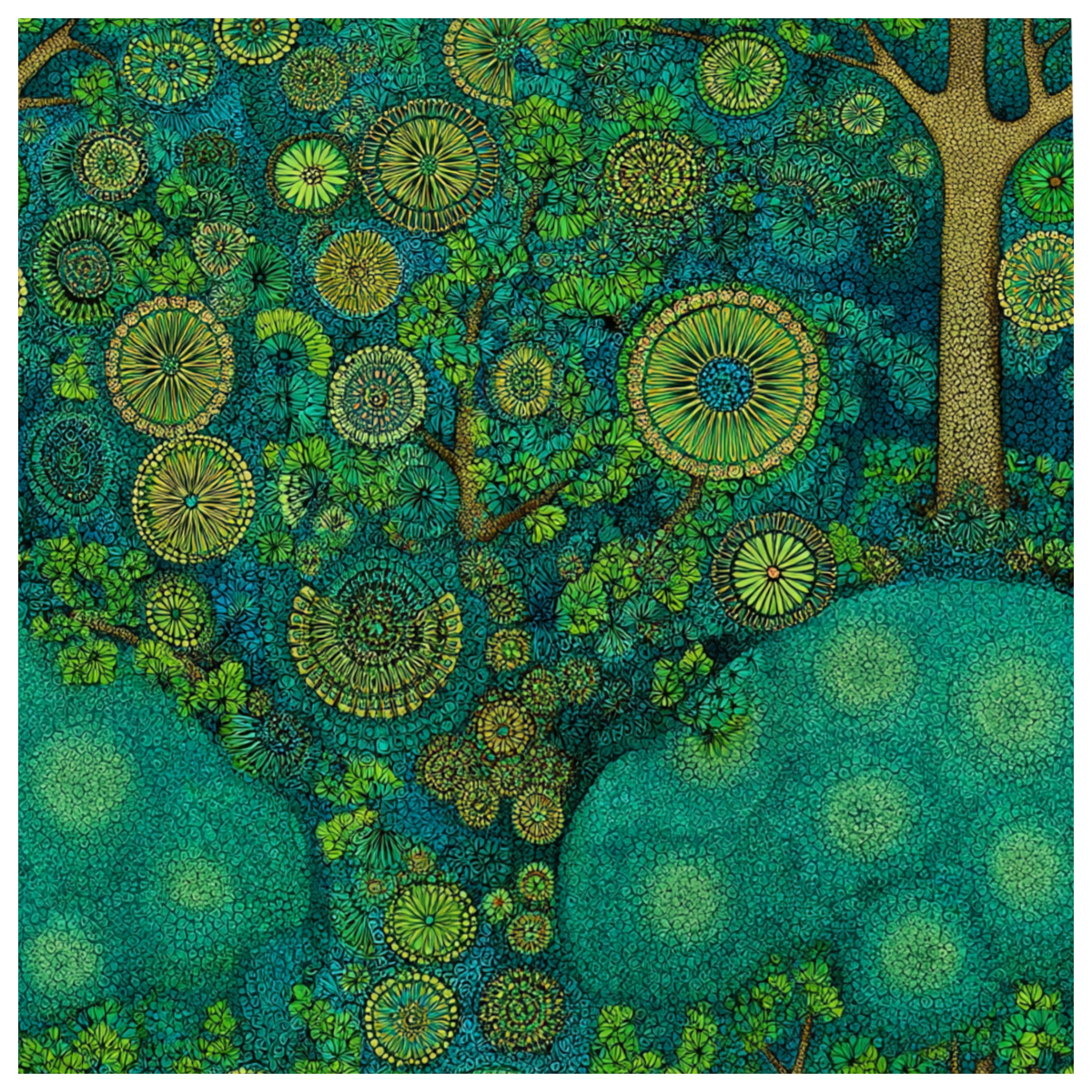 VisionDecor Tree Bedding Nature Comforter Bohemian | Wayfair