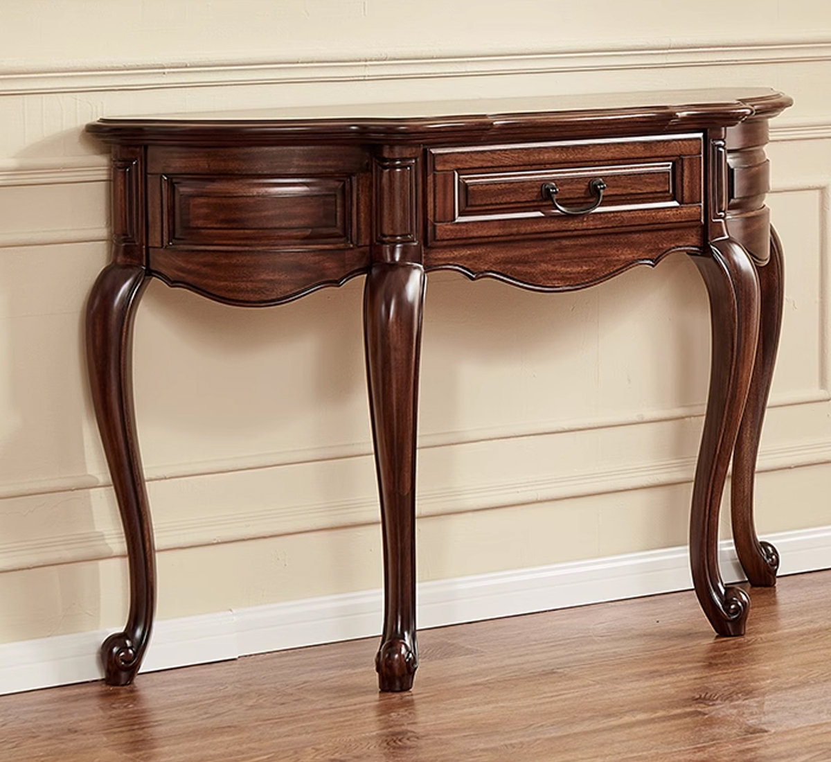 Rite Treasure Dark brown Rectangular Solid Wood Console Table | Wayfair