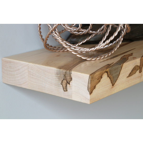 Loon Peak® Ginny 2-Piece Maple Solid Wood Floating Shelf & Reviews ...