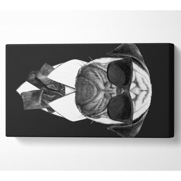 Ivy Bronx Cameon Mafia Pug Dog - Wrapped Canvas Art Prints | Wayfair.co.uk