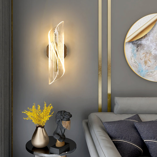 Metro Lane Cascante Acrylic LED Flush Mounted Wall Sconce | Wayfair.co.uk
