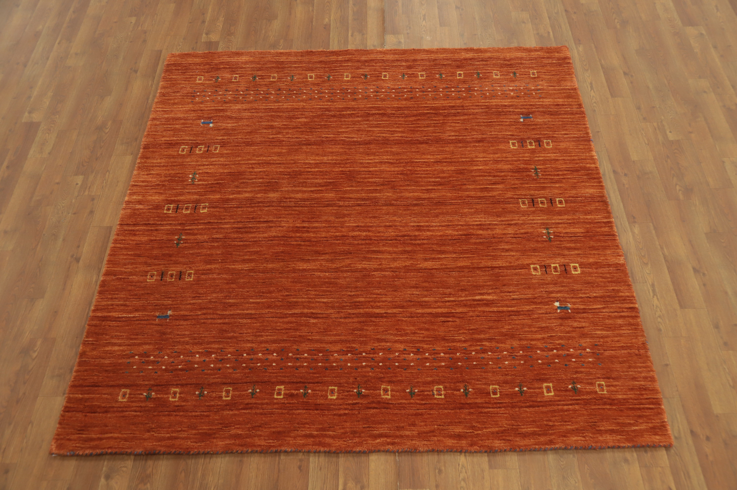 Bloomsbury Market Tribal Oriental Square Wool Area Rug 6x6 | Wayfair