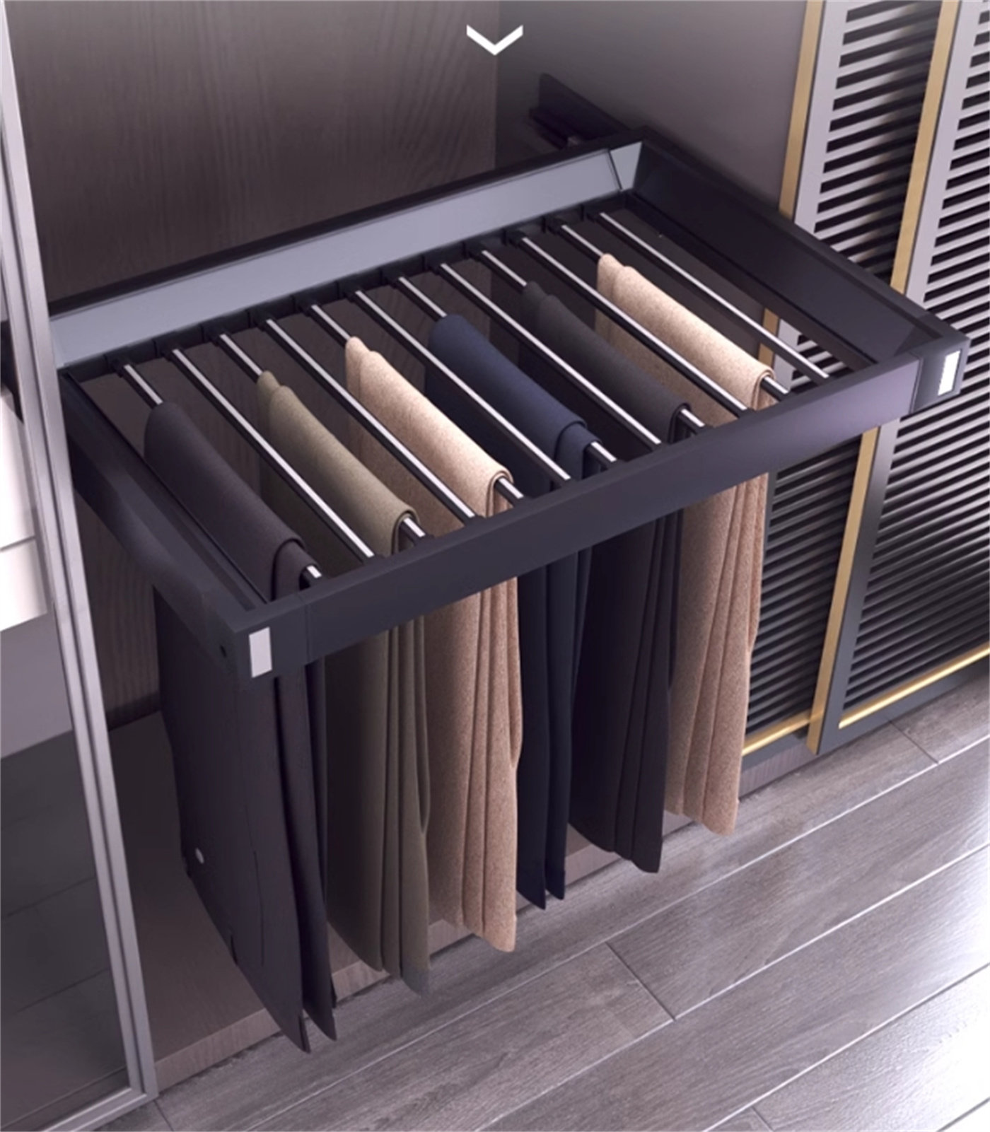 Thrones Designs Aluminum Alloy Extendable Trouser Rack For Wardrobes ...