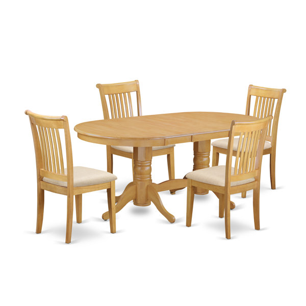 Alcott Hill® Daniella Extendable Rubberwood Solid Wood Dining Set | Wayfair