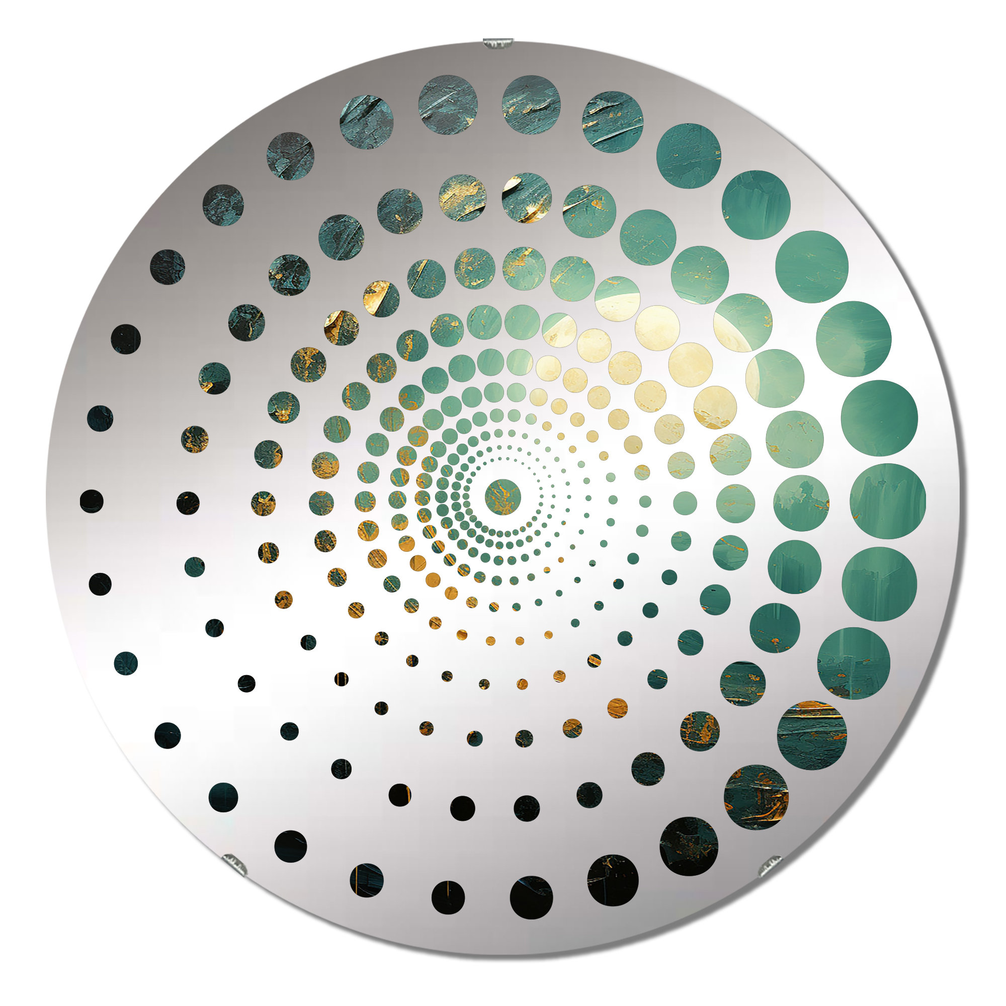 East Urban Home Haneline - Spiral Circle Wall Mirror | Wayfair