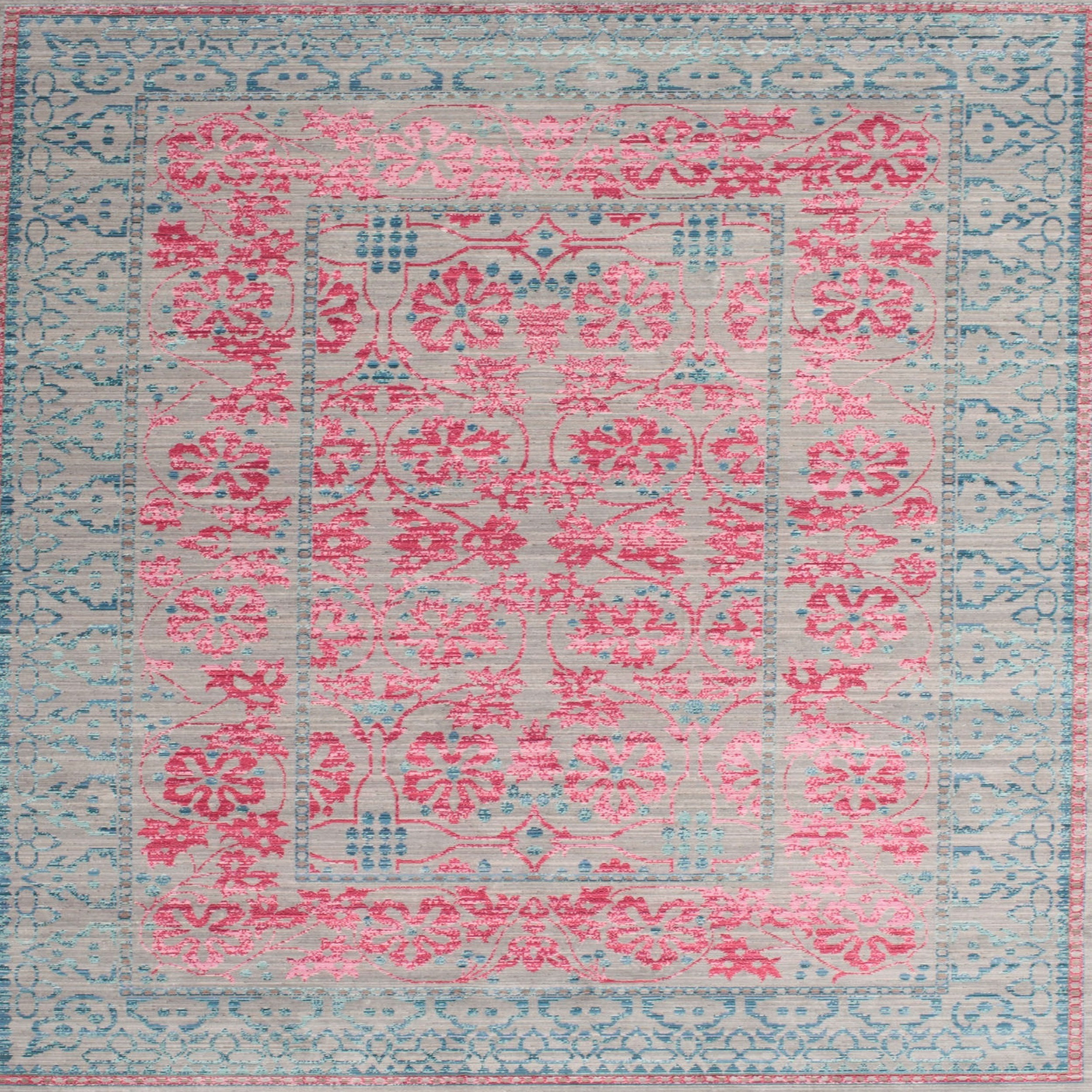 Bloomsbury Market Locri Traditional Blue/Pink Area Rug | Wayfair