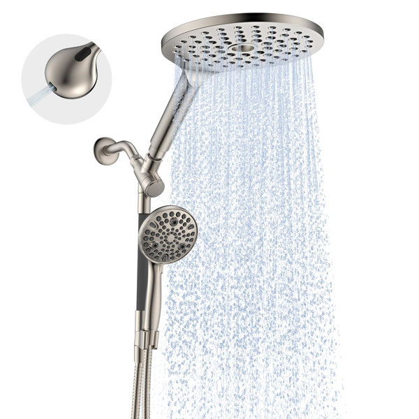 doitbest Dual Handheld Shower Head Combo, 2 In 1 Rain Shower Heads ...