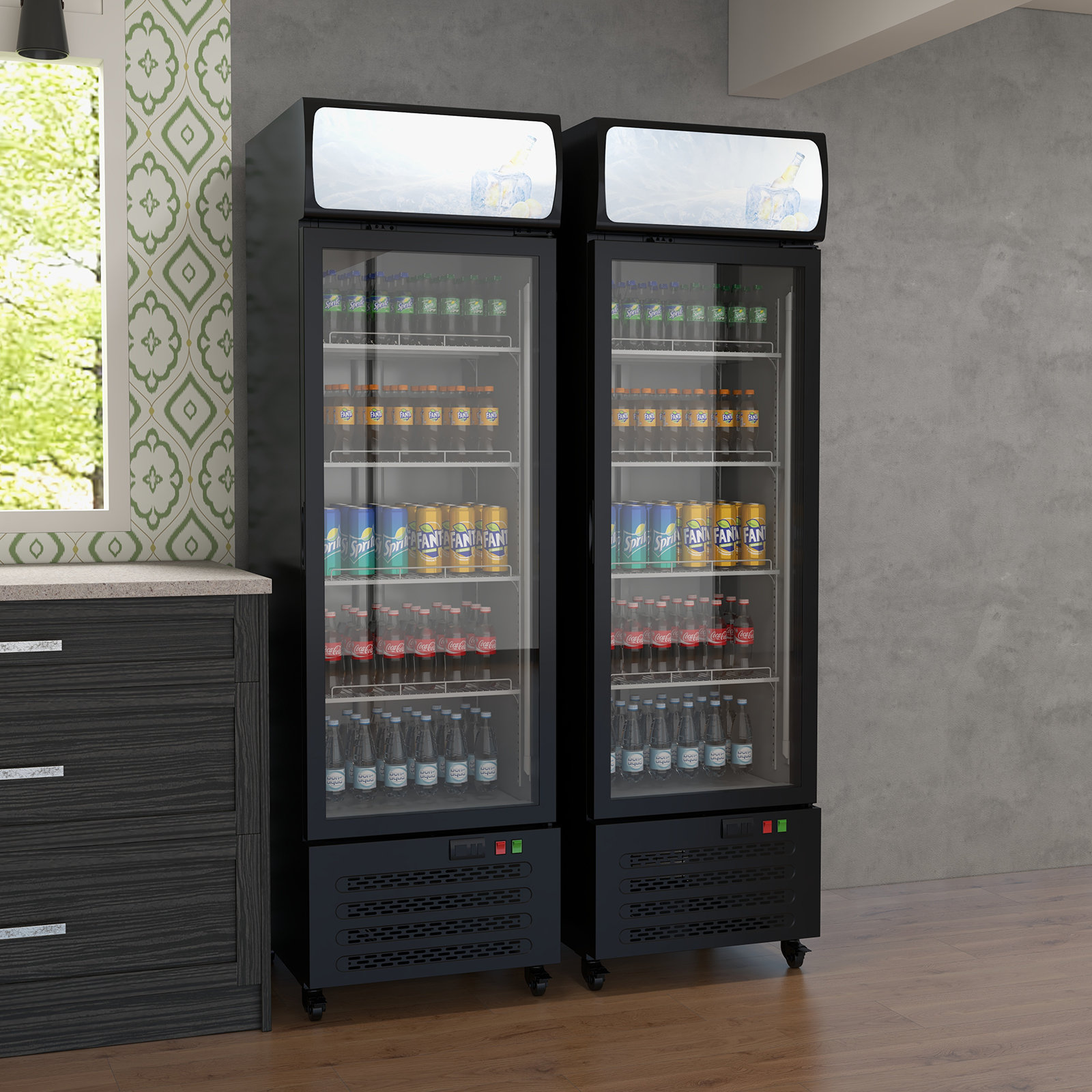 GarveeHome 11.5 Cu. Ft Commercial Refrigerators, Led Light, Commercial ...