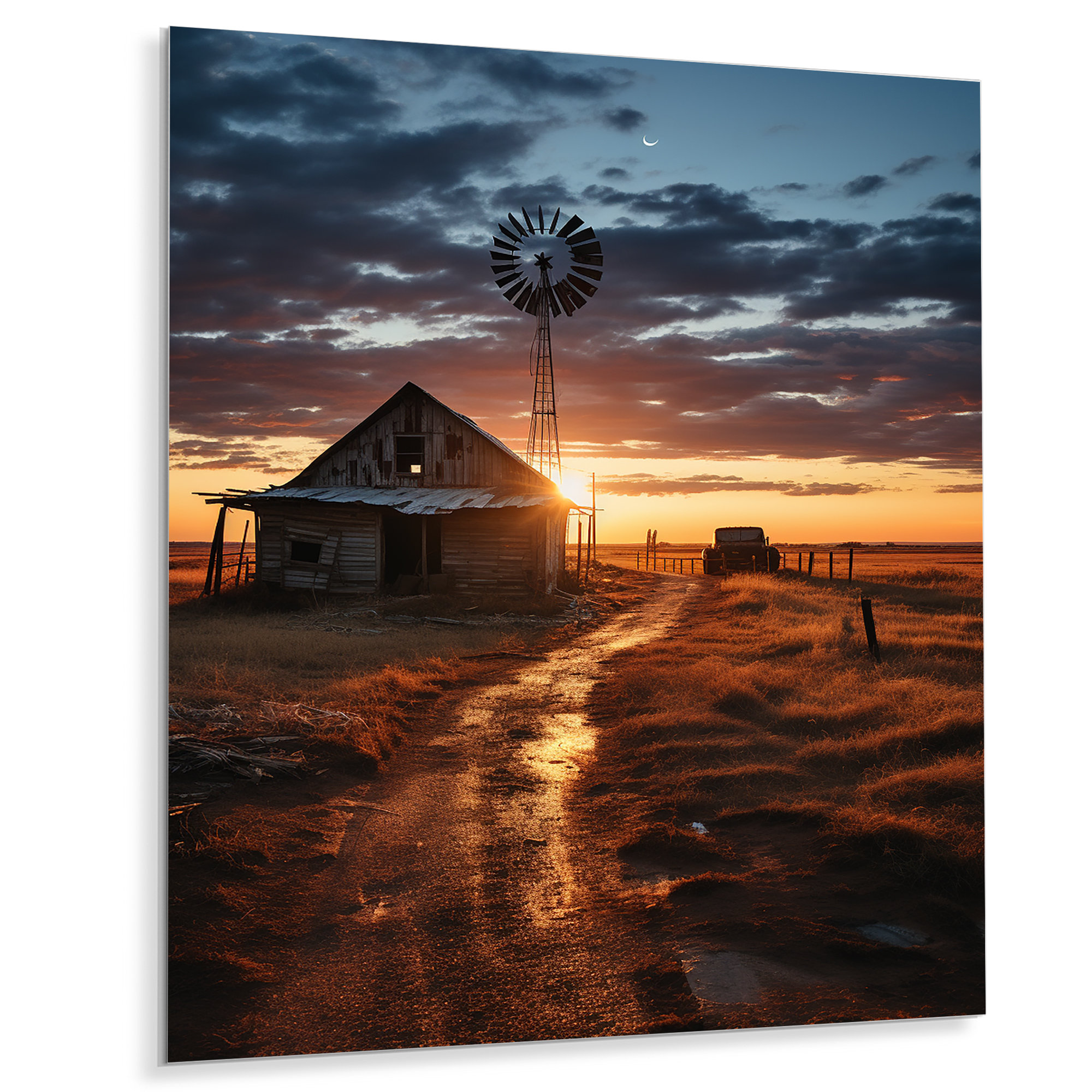 Gracie Oaks Wind Turbines Country Charm IV - Wind Turbines Metal Art ...