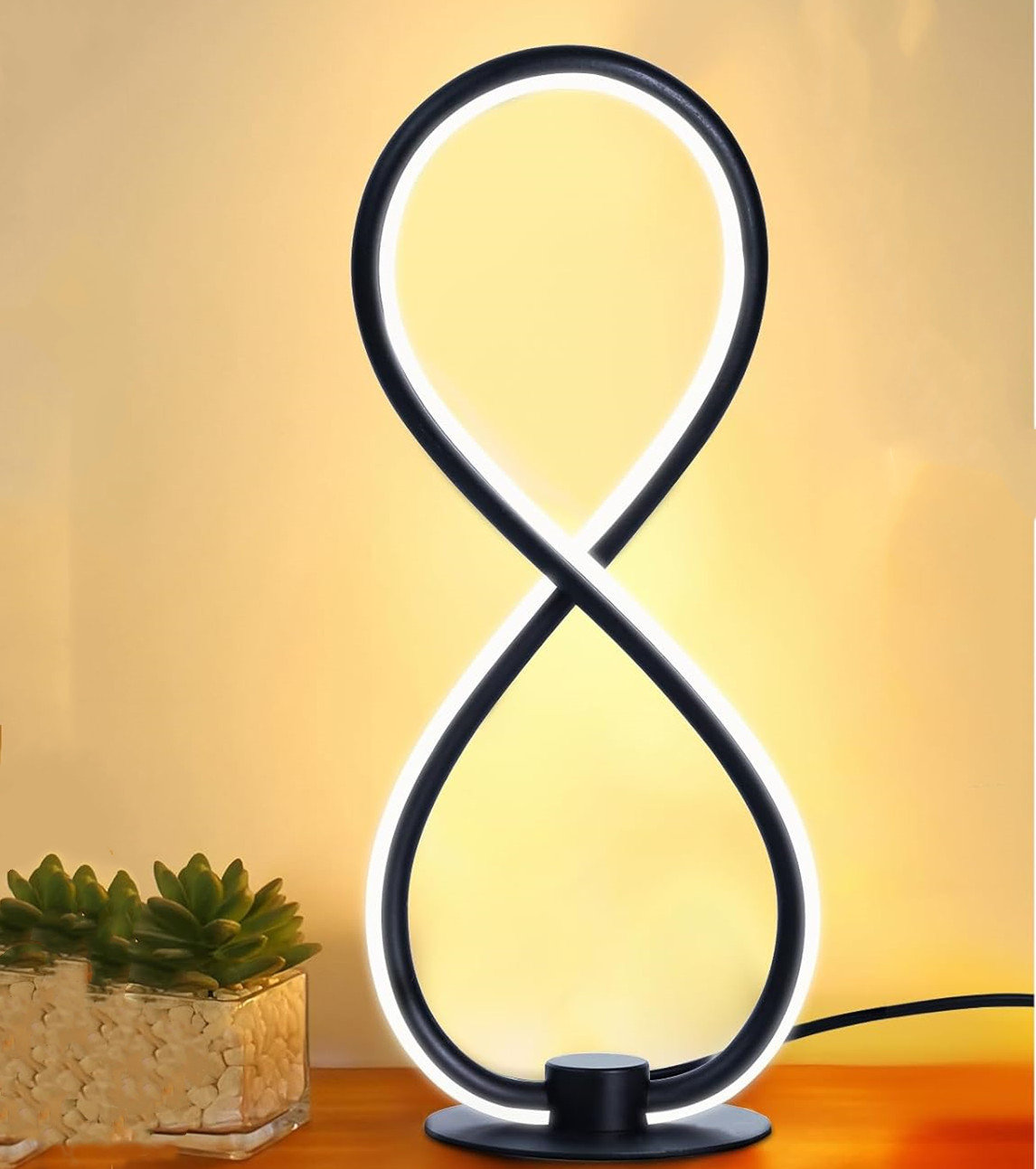 Ivy Bronx Unique Small LED Table Lamp,Memory Function, Adjustable Color ...